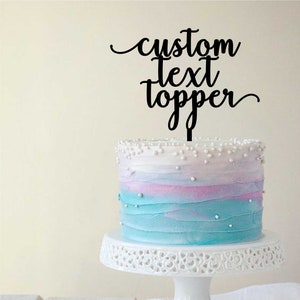 Custom Cake Toper Custom Order Glitter Cake Topper Wedding - Etsy