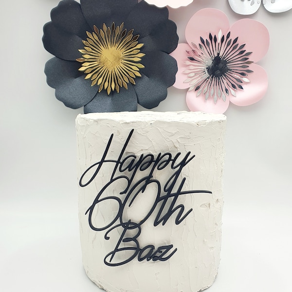 Happy Birthday Side Cake Topper - Etsy Australia