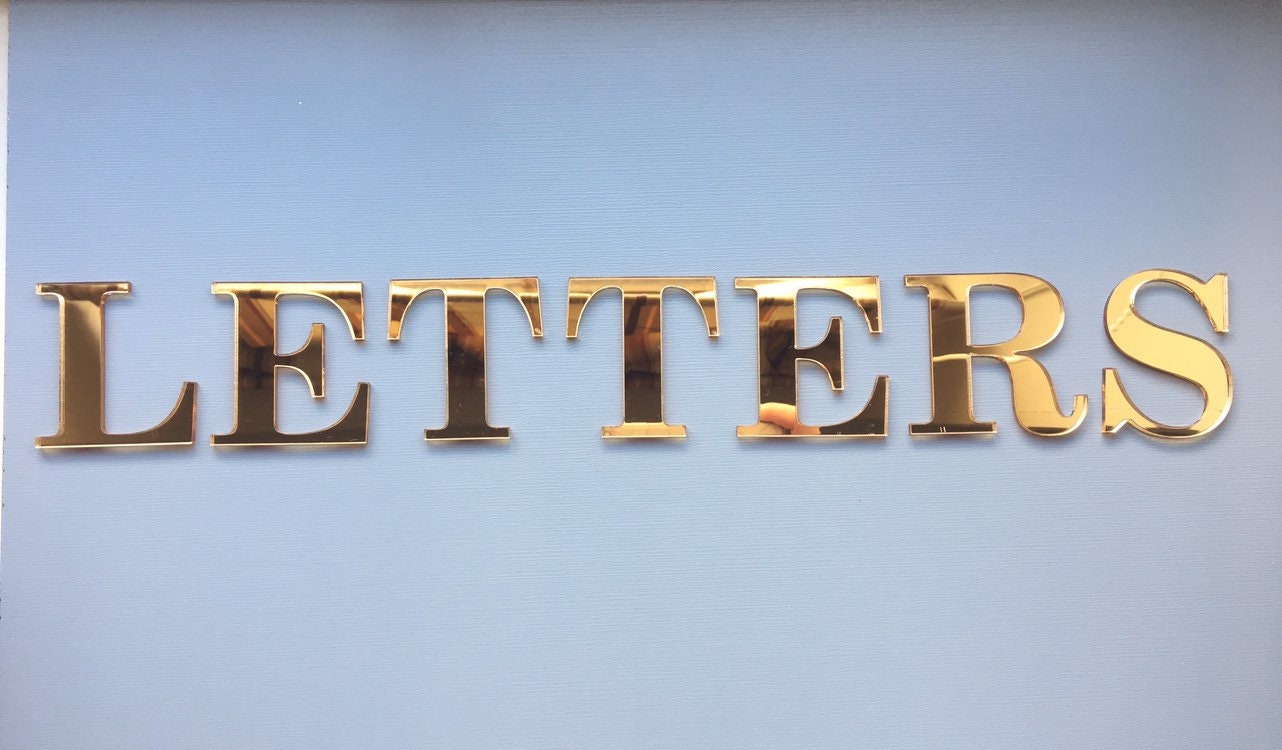 Home Décor Signs Home & Living Mirrored Letters and Numbers Silver ...