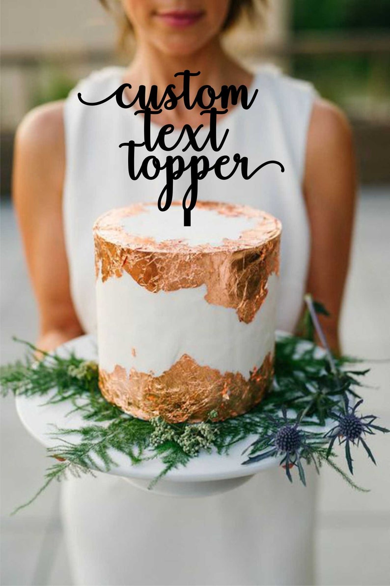 Custom Cake Toper Custom Order Glitter Cake Topper Wedding - Etsy