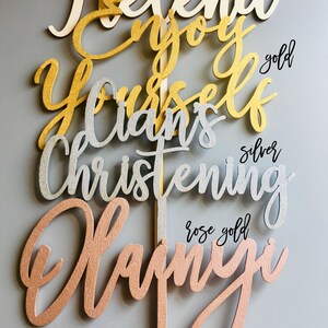 Custom Cake Toper Custom Order Glitter Cake Topper Wedding - Etsy