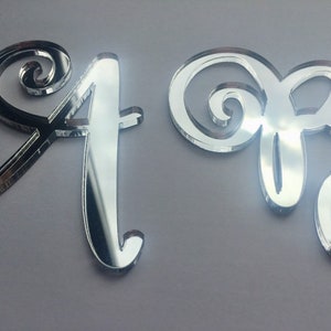 Monogram Mirror Letters,laser Cut Letters,laser Cut Names,acrylic ...
