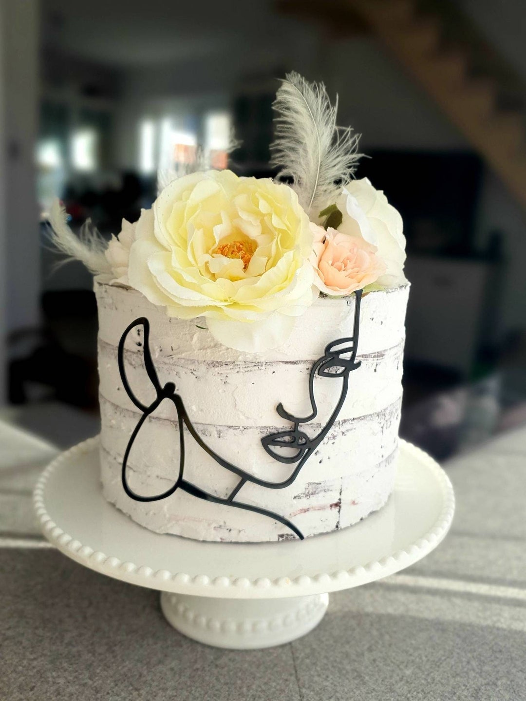 Woman Face Cake Charm Topper Art Face Charm Topper Woman - Etsy