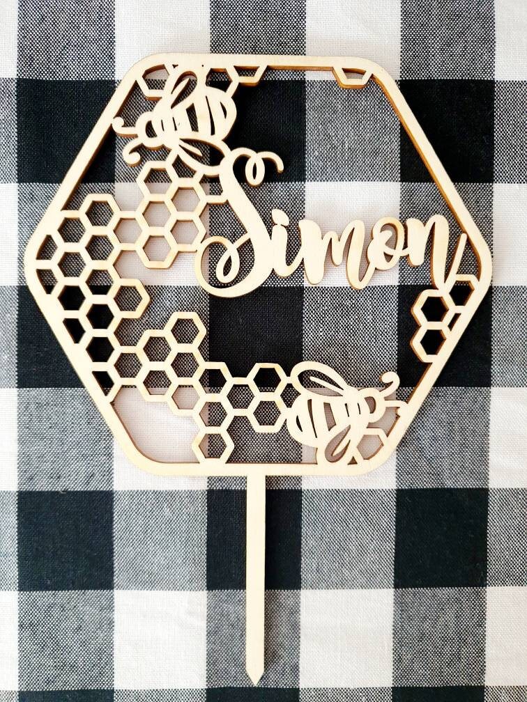 Bee Custom Cake Topper Bee Cake Topper Bumble Bee Birthday - Etsy