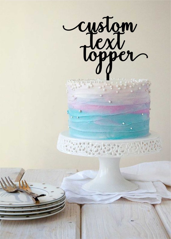 Custom Cake Toper Custom Order Glitter Cake Topper Wedding - Etsy