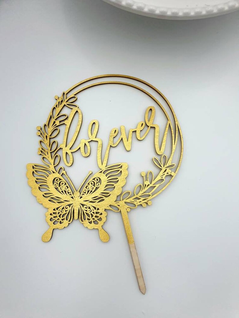 Birthday Cake Topper Butterfly Topper Name Cake Writing - Etsy
