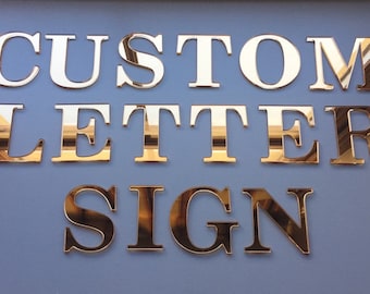 Gold Mirrored Numbers - Etsy