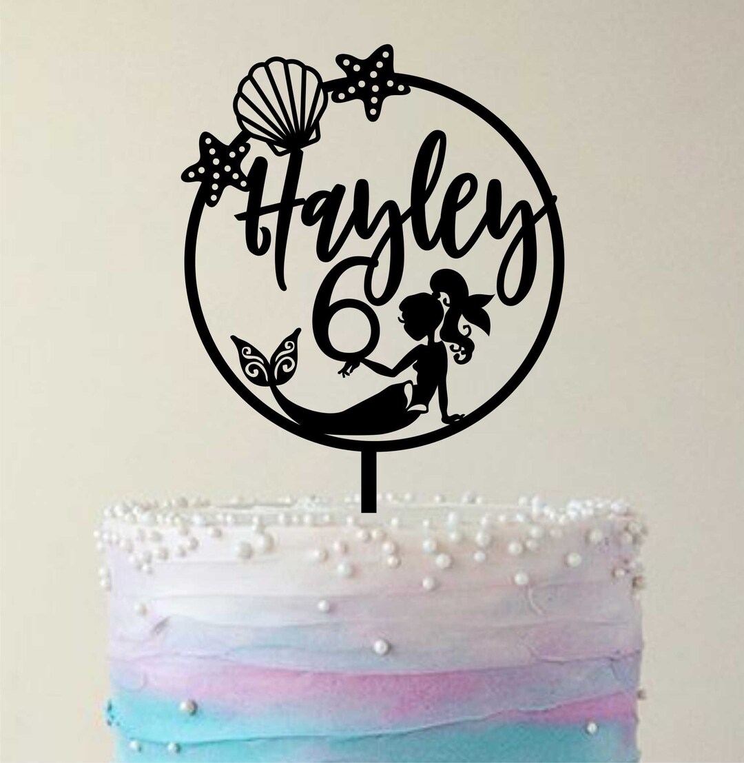 Personalised Name and Age Birthday Cake Topper. Child Cake Topper ...