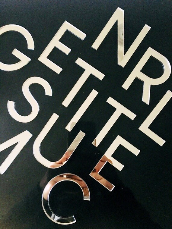 Home Décor Signs Home & Living Mirrored Letters and Numbers Silver ...