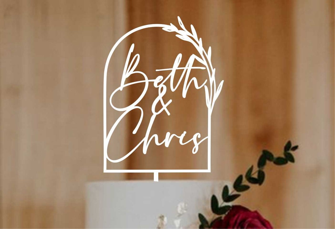 Wedding Arch Cake Topper, Cake Decoration for Wedding, Acrylic Cake ...