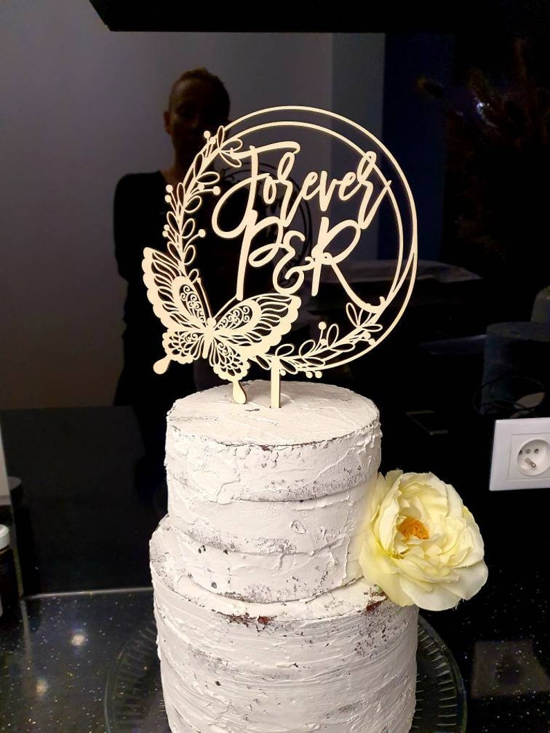 Birthday Cake Topper Butterfly Topper Name Cake Writing - Etsy