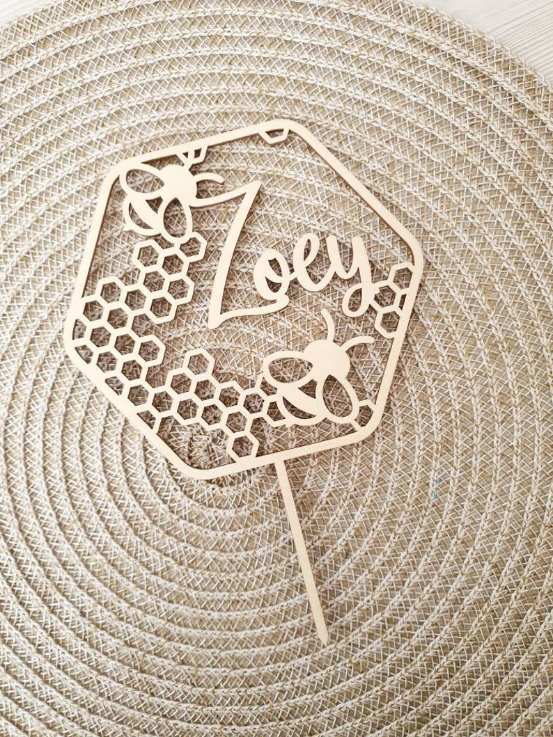 Bee Custom Cake Topper Bee Cake Topper Bumble Bee Birthday - Etsy