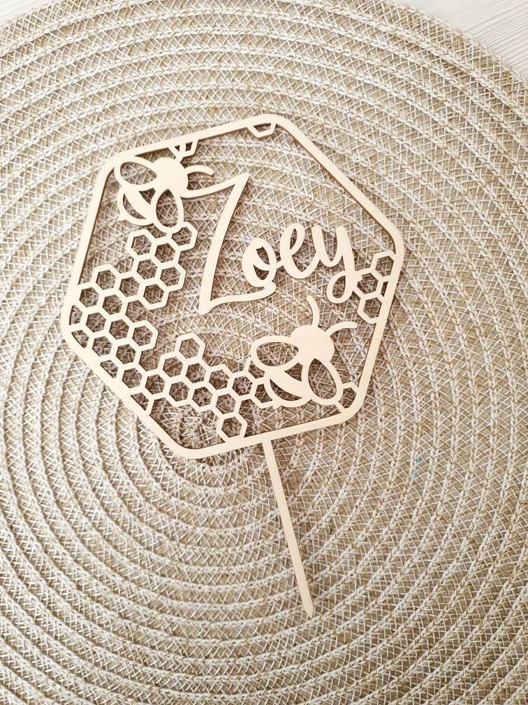 Bee Custom Cake Topper Bee Cake Topper Bumble Bee Birthday - Etsy