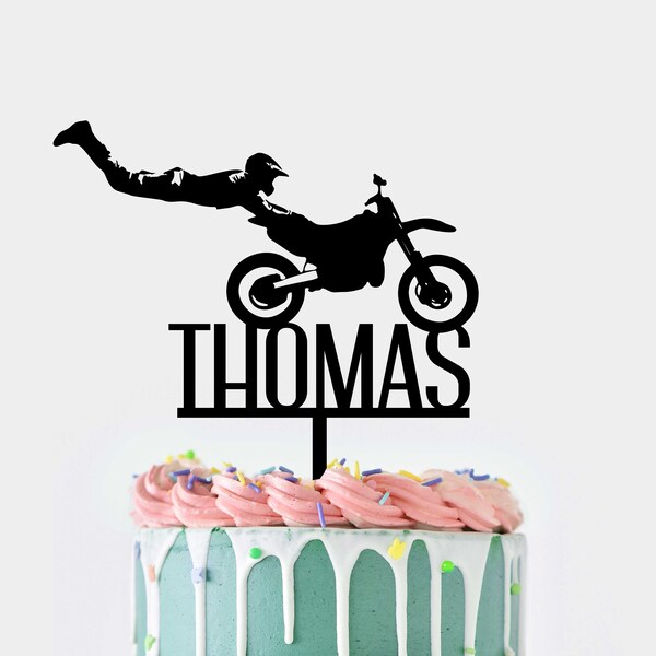 Motorcross Birthday Cake Topper - Etsy