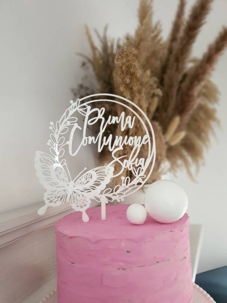 Birthday Cake Topper Butterfly Topper Name Cake Writing - Etsy