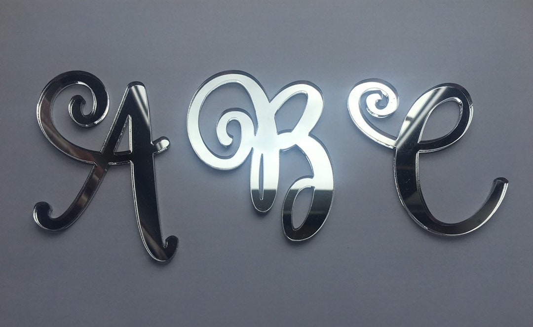 Monogram Mirror Letters,laser Cut Letters,laser Cut Names,acrylic ...