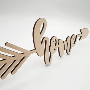 Home Arrow Wood Sign Wood Sign Art, Wooden Sign, Laser Cut Wood, Wood ...