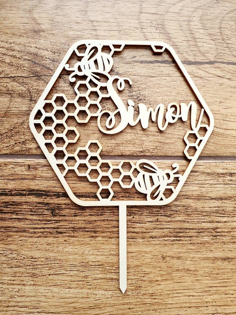 Bee Custom Cake Topper Bee Cake Topper Bumble Bee Birthday - Etsy