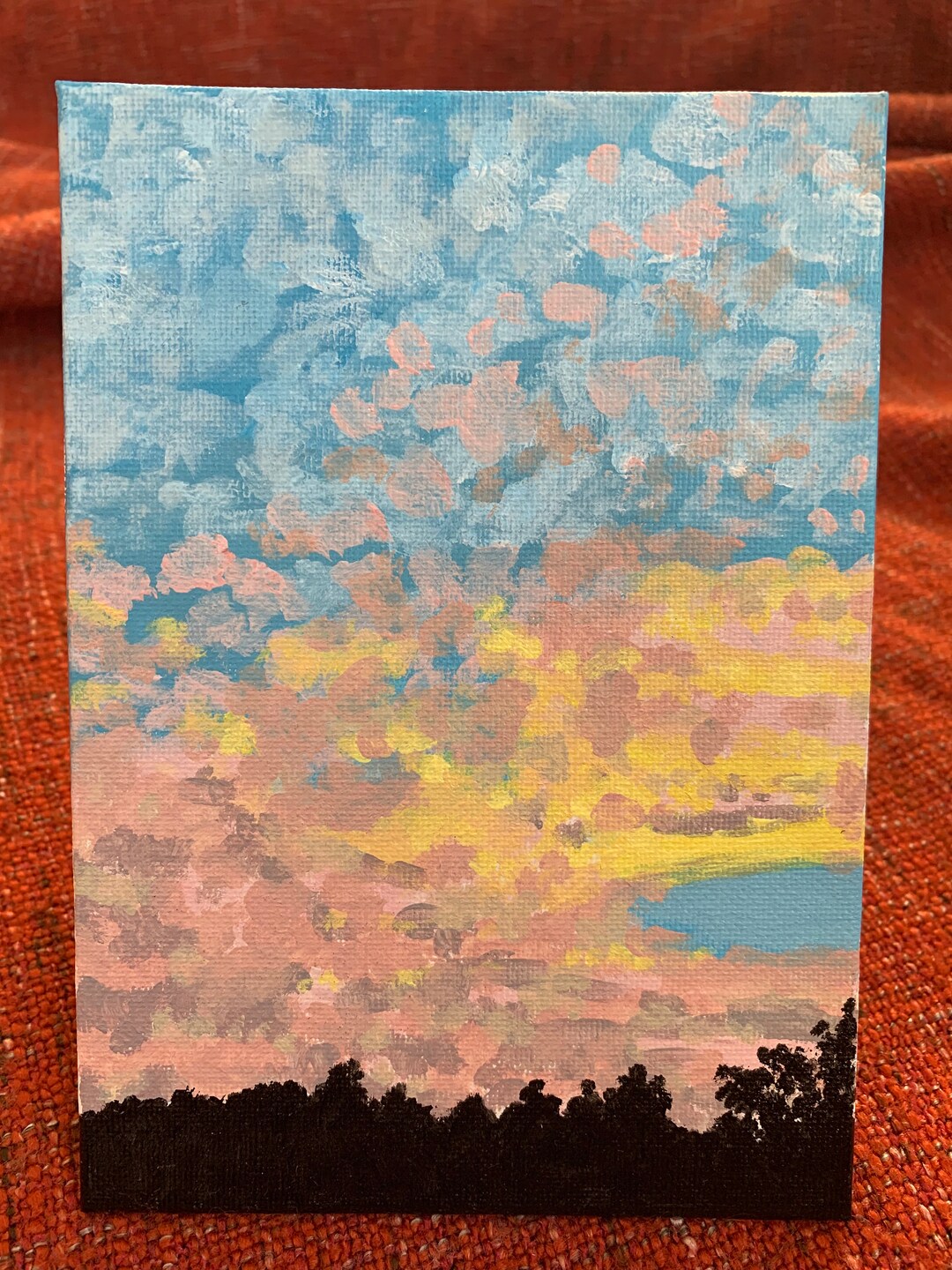Cotton Candy Sunset Painting - Etsy