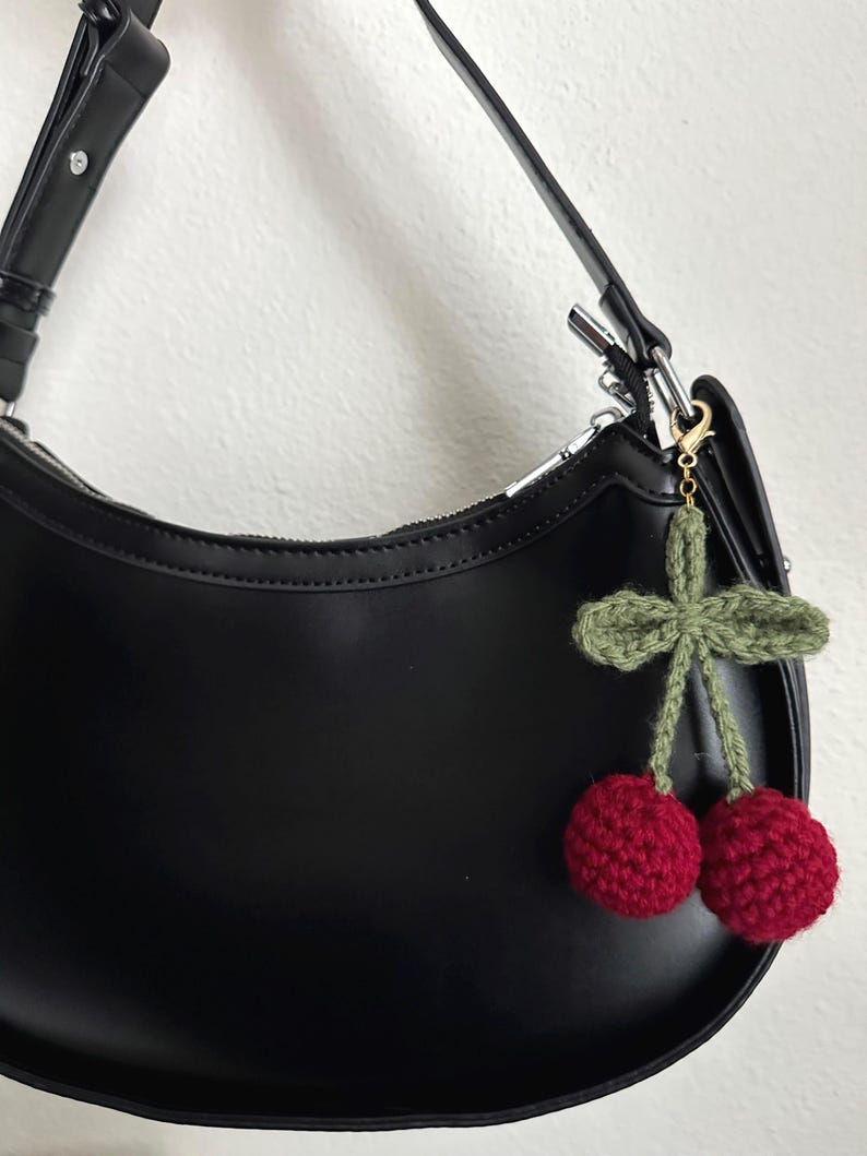 Cherry Purse Chain, Fruit Summer Bag Charm, Women Colorful Handbag ...