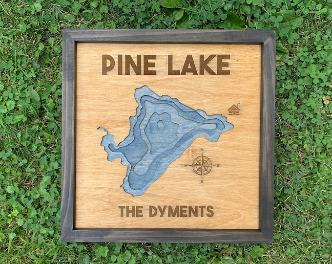 Custom Lake Map - Laser Cut- 3D Bathymetric / Topographic - Etsy