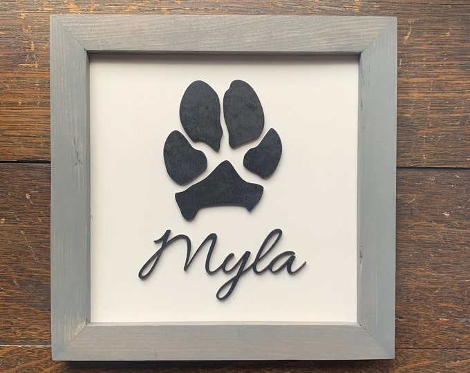 Custom Paw Print Keepsake - Laser Cut, 3D - Etsy