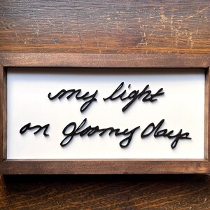 Custom Handwriting Laser Cut 3D Sign - Etsy