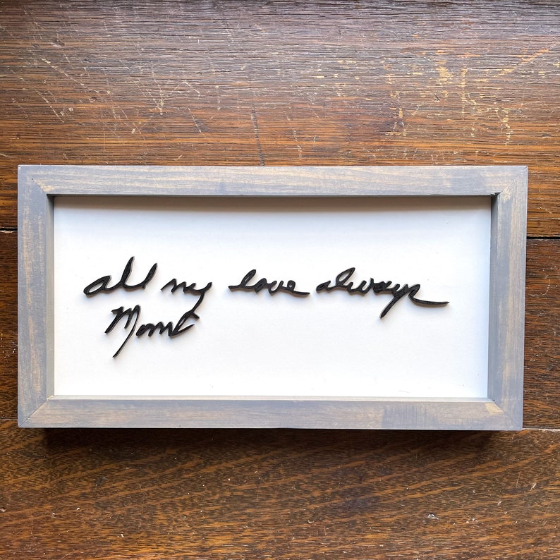 Custom Handwriting Laser Cut 3D Sign - Etsy