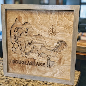 Douglas Lake Topographical Map - Etsy
