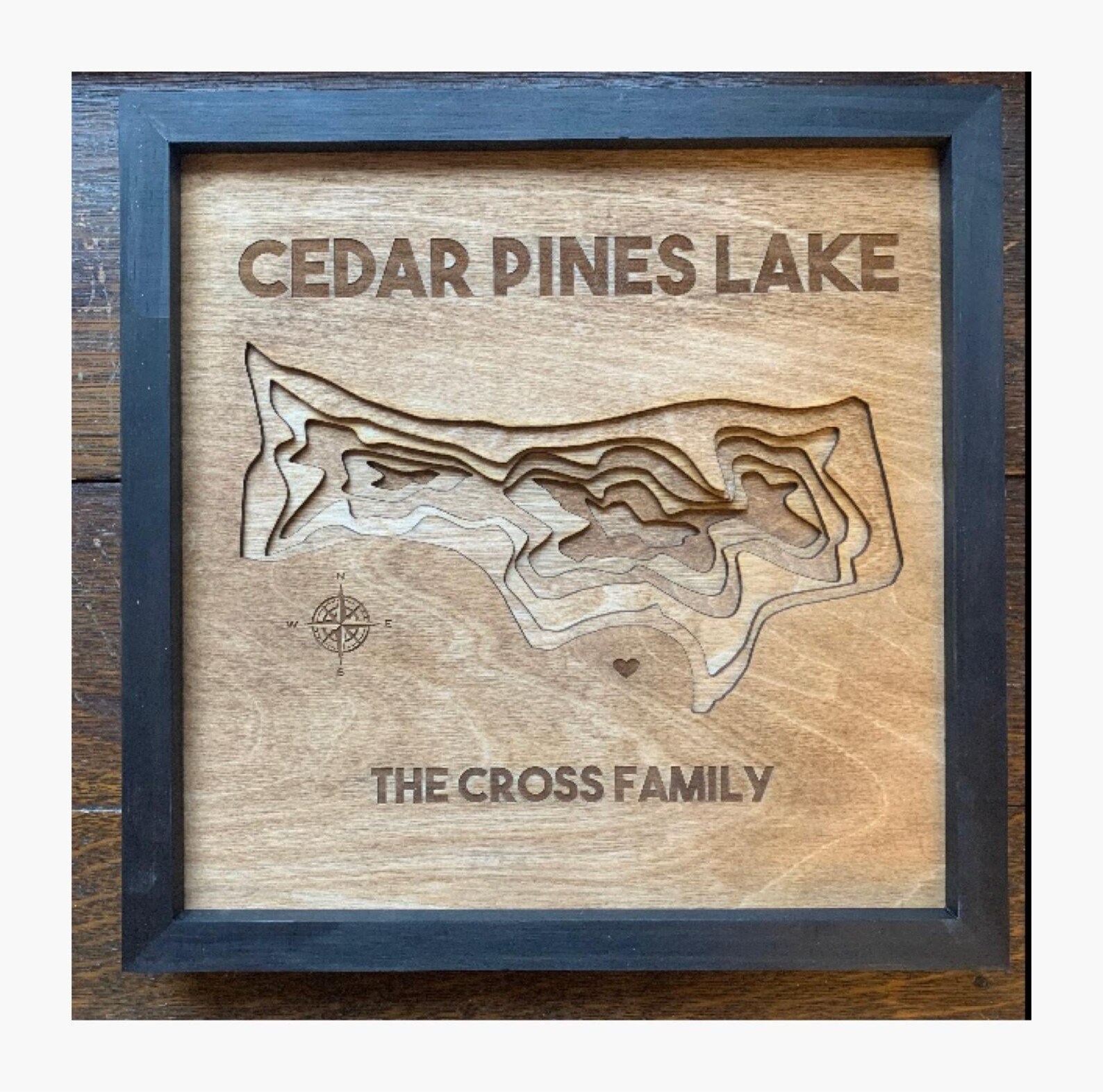 Custom Lake Map Laser Cut 3D Bathymetric / Topographic - Etsy