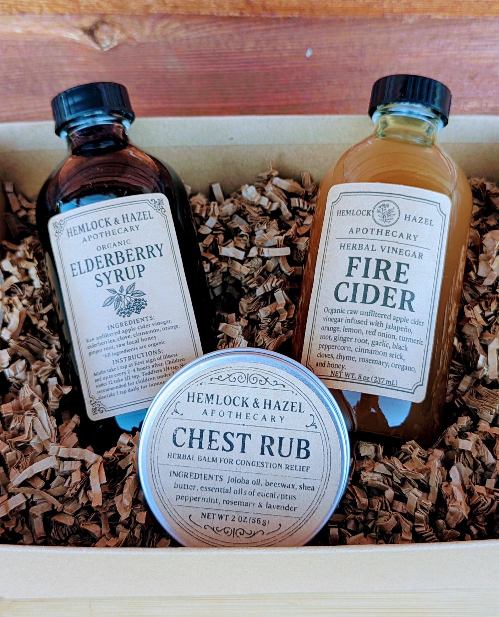 Elderberry Syrup, Fire Cider & Chest Rub Set | Winter Wellness - Etsy