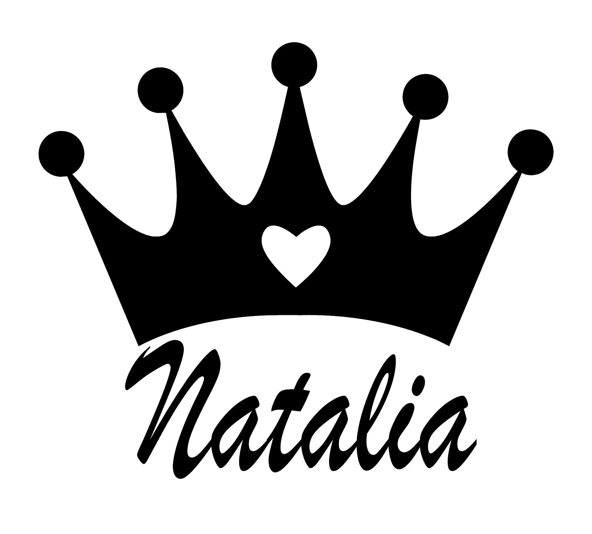 Paper & Party Supplies Name With Crown Sticker Crown With Custom Name ...