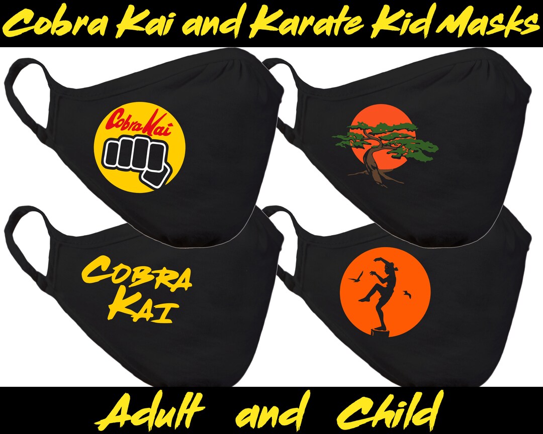 Cobra Kai and Karate Kid Masks Miyagi Do Crane Kick Strike First ...