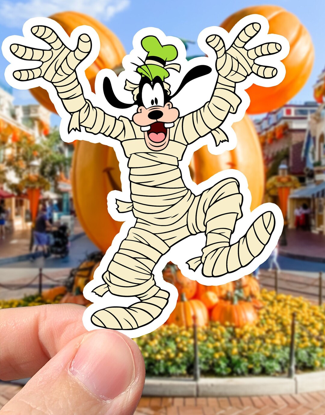Disney Goofy in Mummy Costume Sticker | Waterproof - Etsy