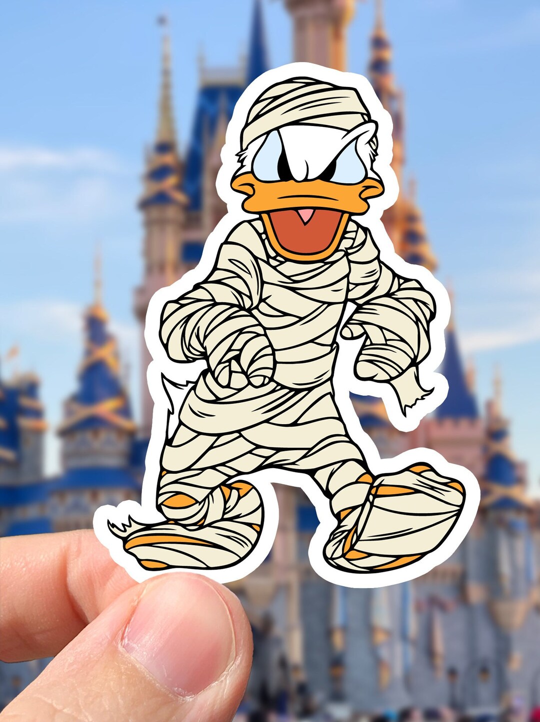 Disney Donald Duck in Mummy Costume Sticker | Waterproof - Etsy
