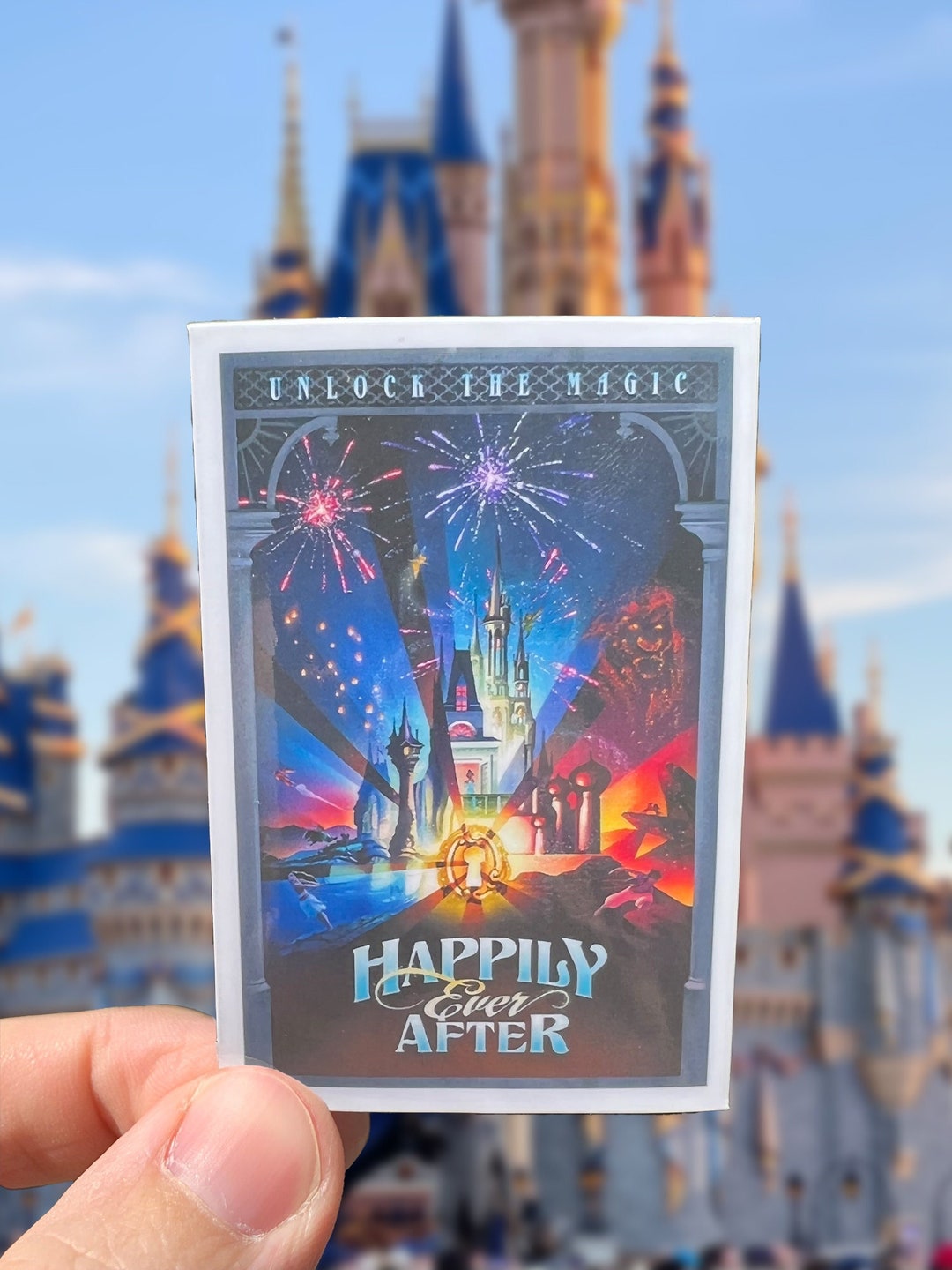 Disney Happily Ever After Sticker | Waterproof | Disney World Nighttime ...