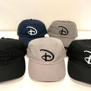 Disney "d" Hats | Embroidered on Flex Fit Hats, Adjustable "dad" Hats ...