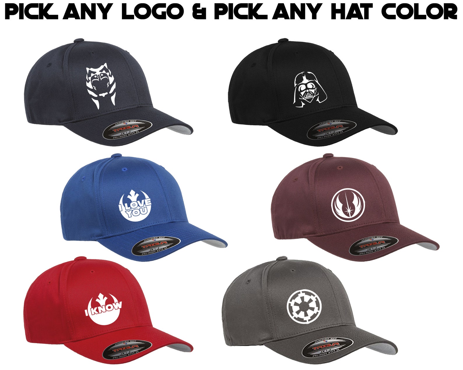 Star Wars Hats, Rebel, Empire, Mandalorian, Mythosaur, Jedi, Sith, Kylo ...