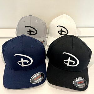 Disney "d" Hats | Embroidered on Flex Fit Hats, Adjustable "dad" Hats ...