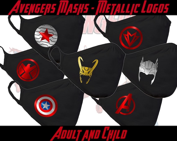 Disney Marvel Avengers Falcon and Winter Soldier Masks | Etsy