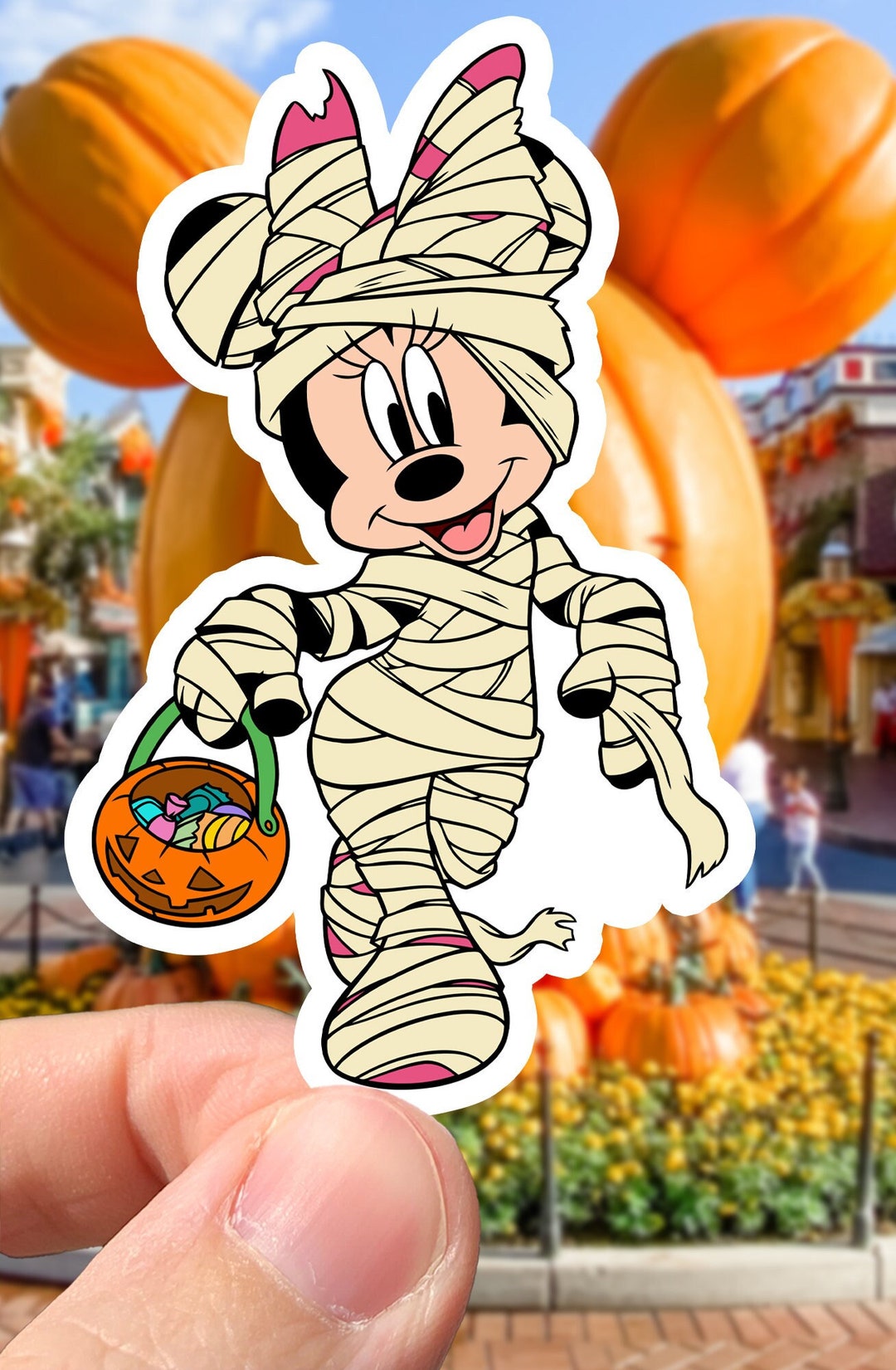 Disney Minnie Mouse in Mummy Costume Sticker | Waterproof - Etsy