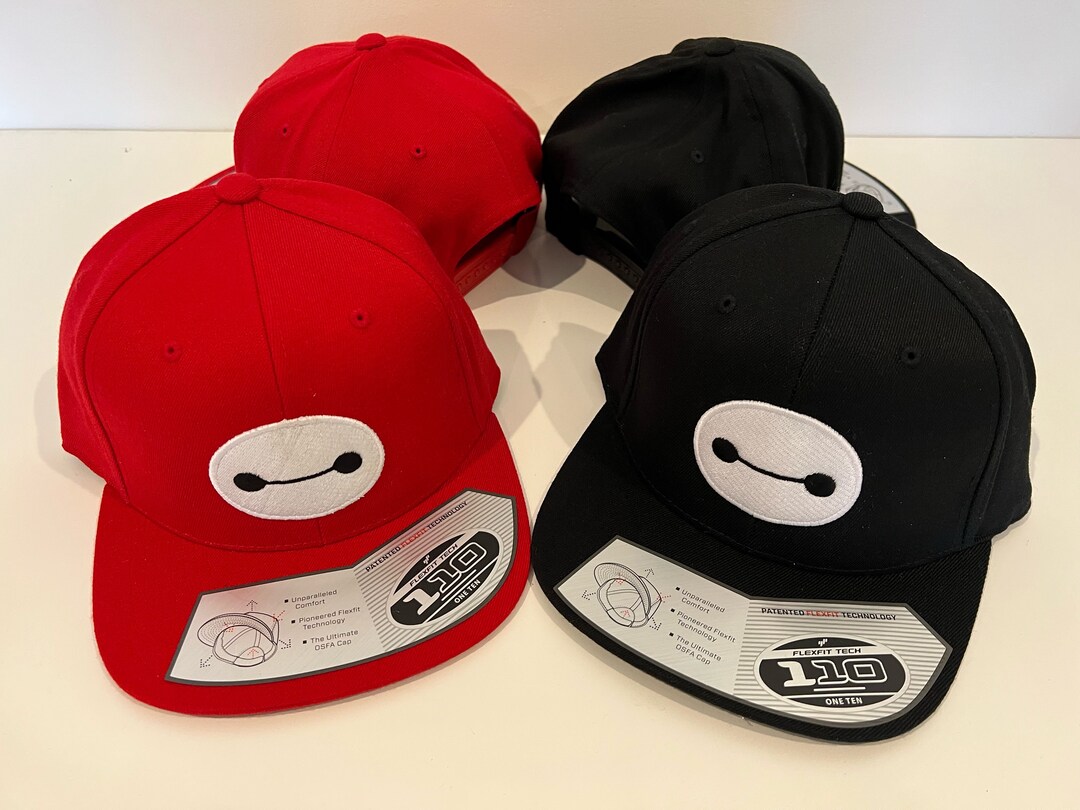 Disney Baymax Big Hero 6 Hats Embroidered on Flex Fit Hats, Adjustable ...