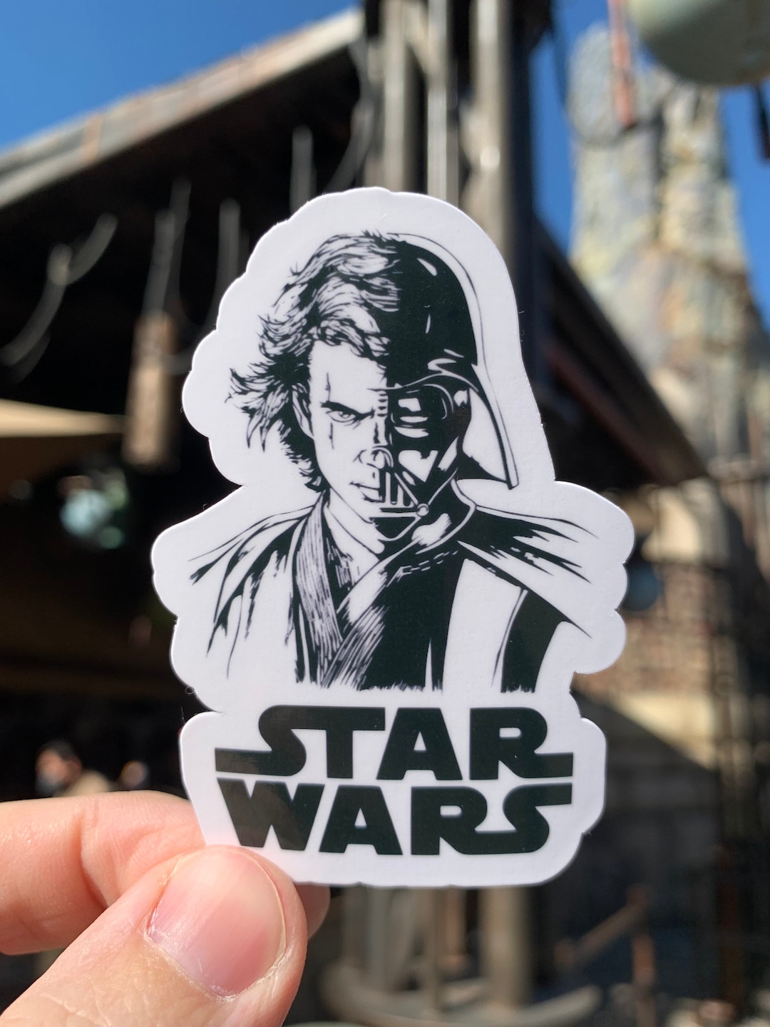 Star Wars Anakin Skywalker Darth Vader Split Waterproof Sticker - Etsy