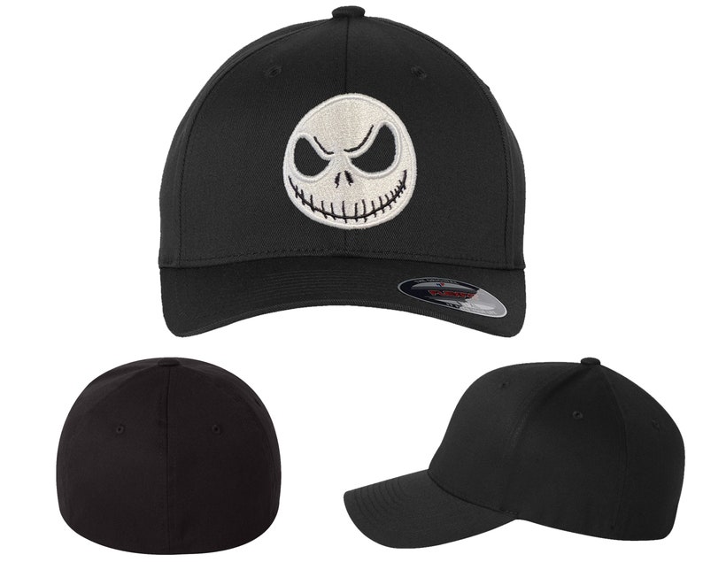 Jack Skellington Hats | Embroidered on Flex Fit Hats, Adjustable "dad ...