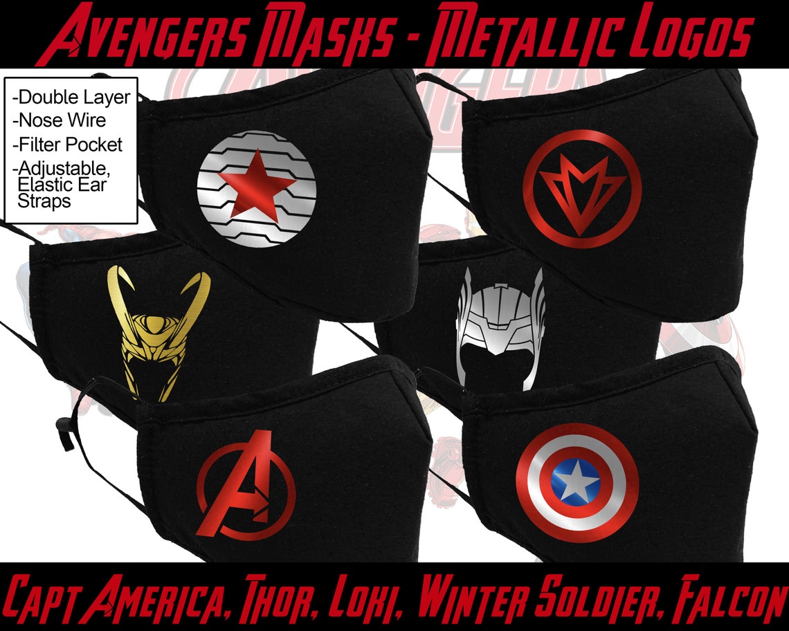 Marvel Avengers Masks Falcon and the Winter Soldier Captain | Etsy