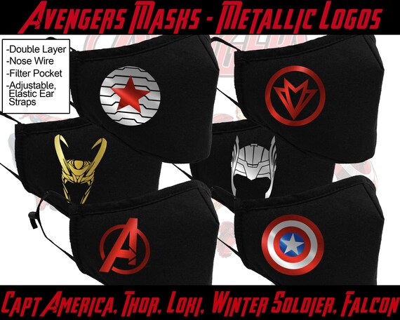Marvel Avengers Masks Falcon and the Winter Soldier Captain | Etsy