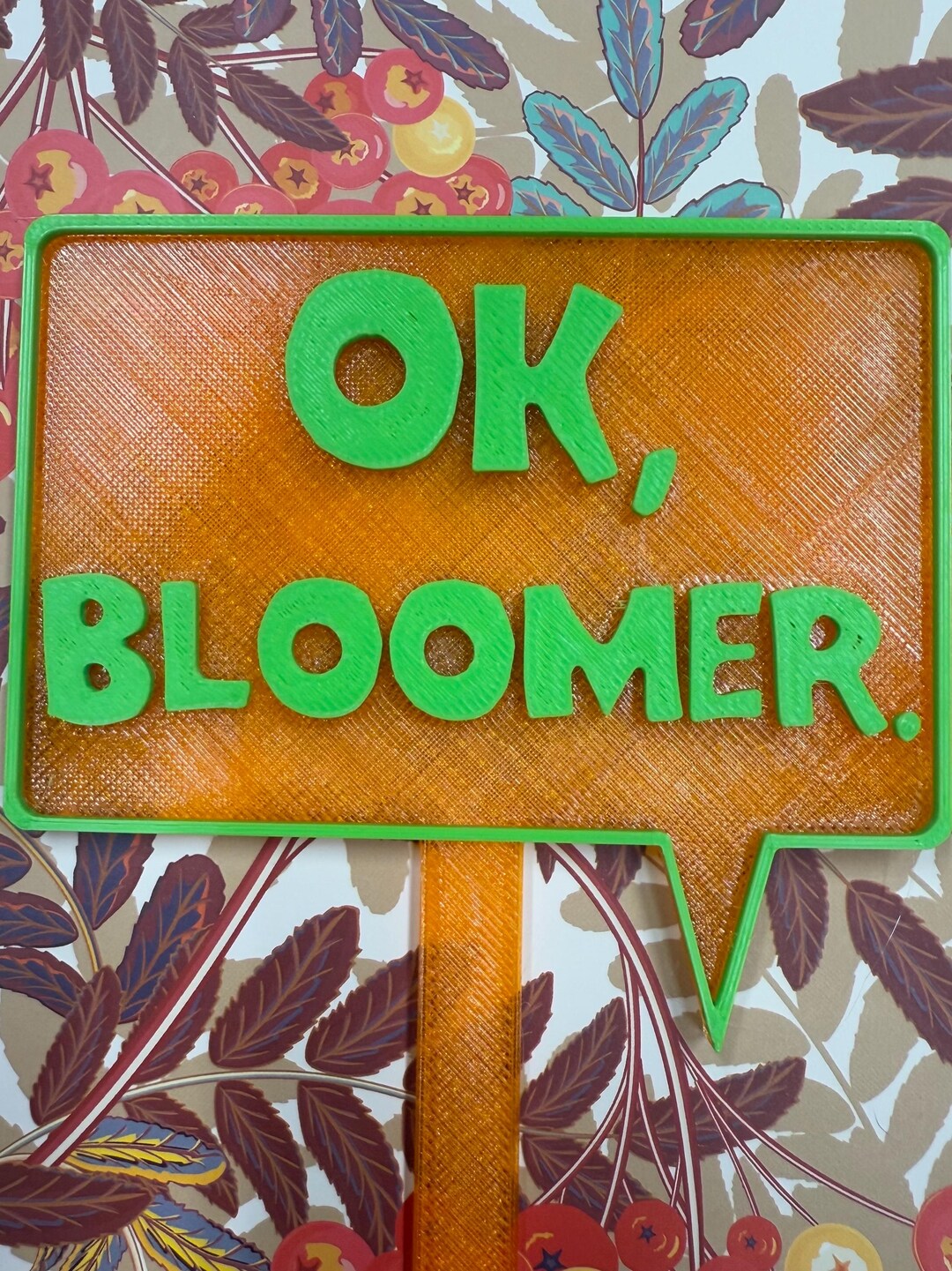 OK, Bloomer. 3D Printed Pot Pick - Fun Garden Marker & Plant Label - Etsy