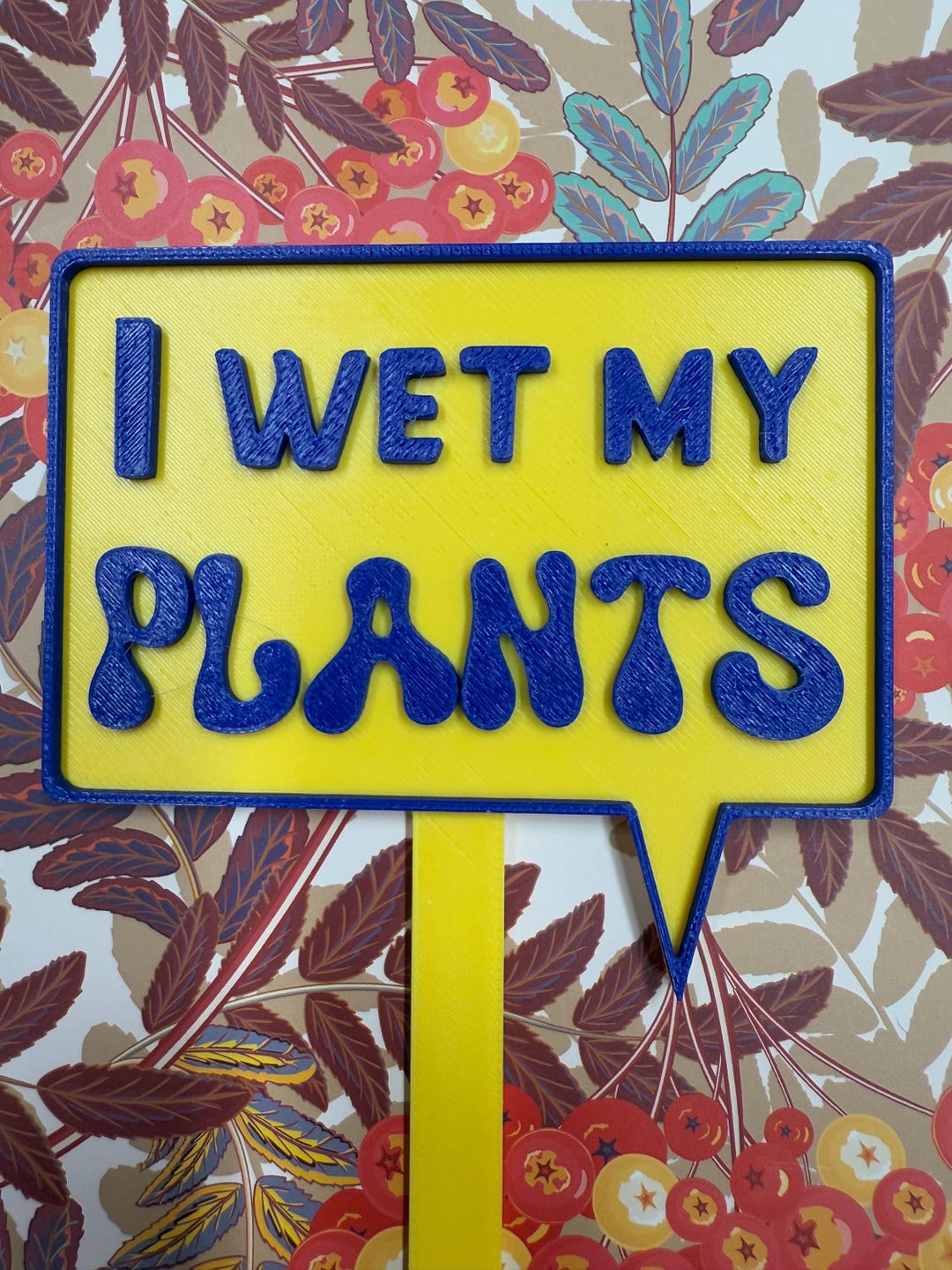 I Wet My Plants 3D Printed Pot Pick - Fun Garden Marker & Plant Label ...