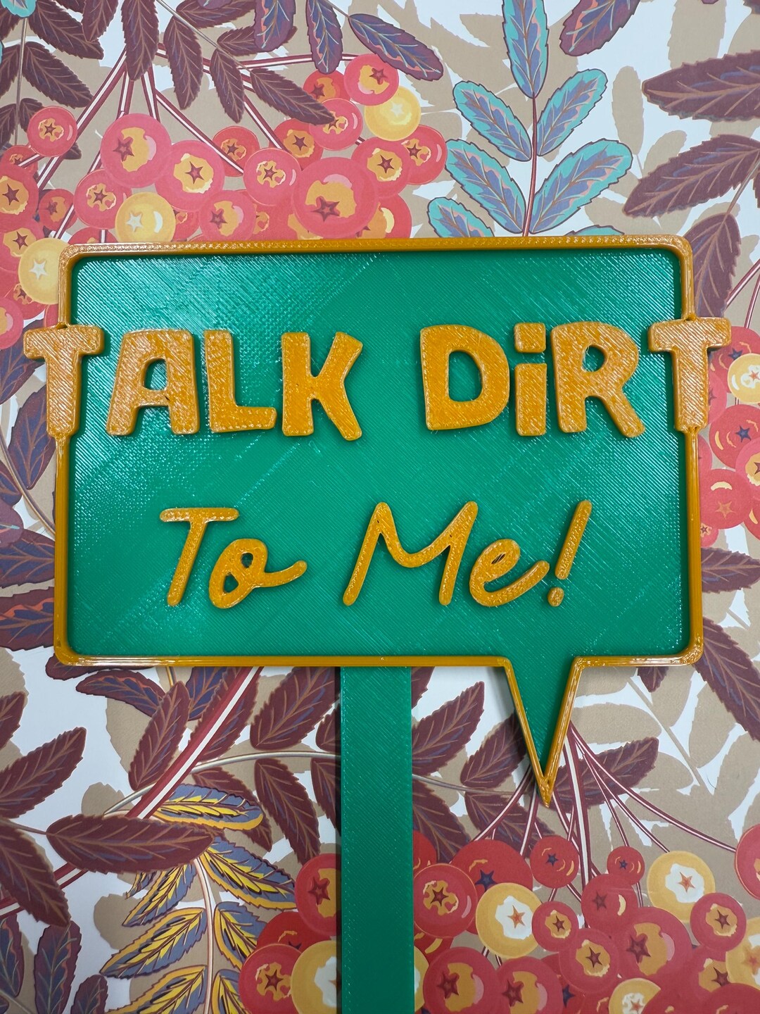 Talk Dirt to Me! 3D Printed Pot Pick - Fun Garden Marker & Plant Label ...