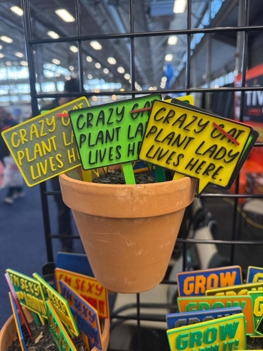 3D Printed Plant Pot Pick - Crazy Cat/plant Lady Garden Marker - Etsy